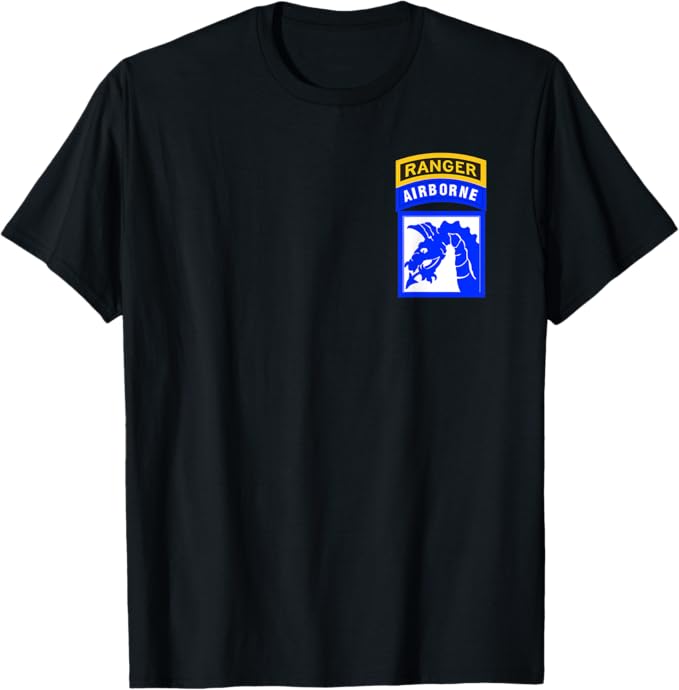 U.S. Army 18th Airborne Corps (XVIII ABN) Patch T-Shirt | Ranger Tab ...