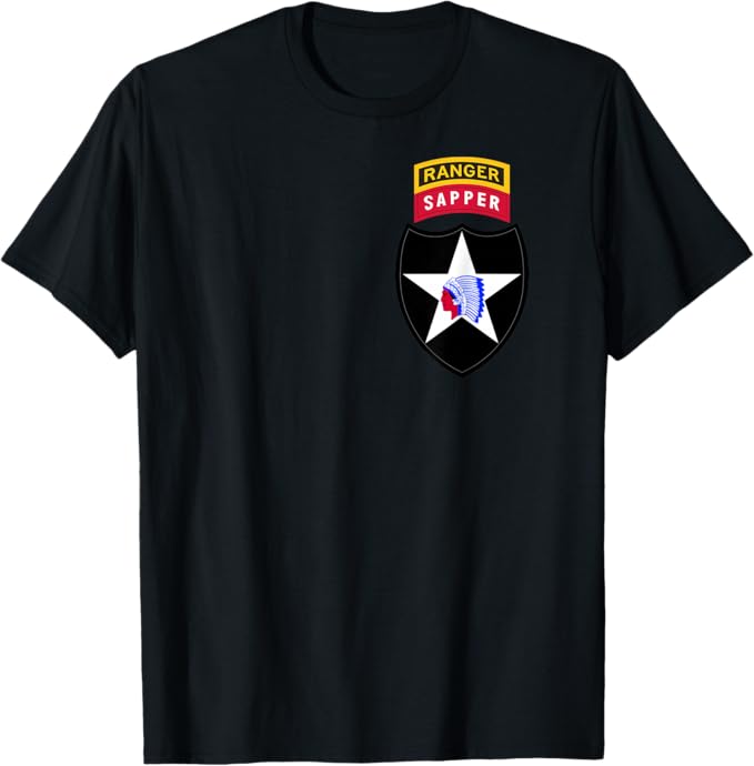 U.S. Army 2nd Infantry Division (2nd ID) T-Shirt | Ranger & Sapper Tab ...